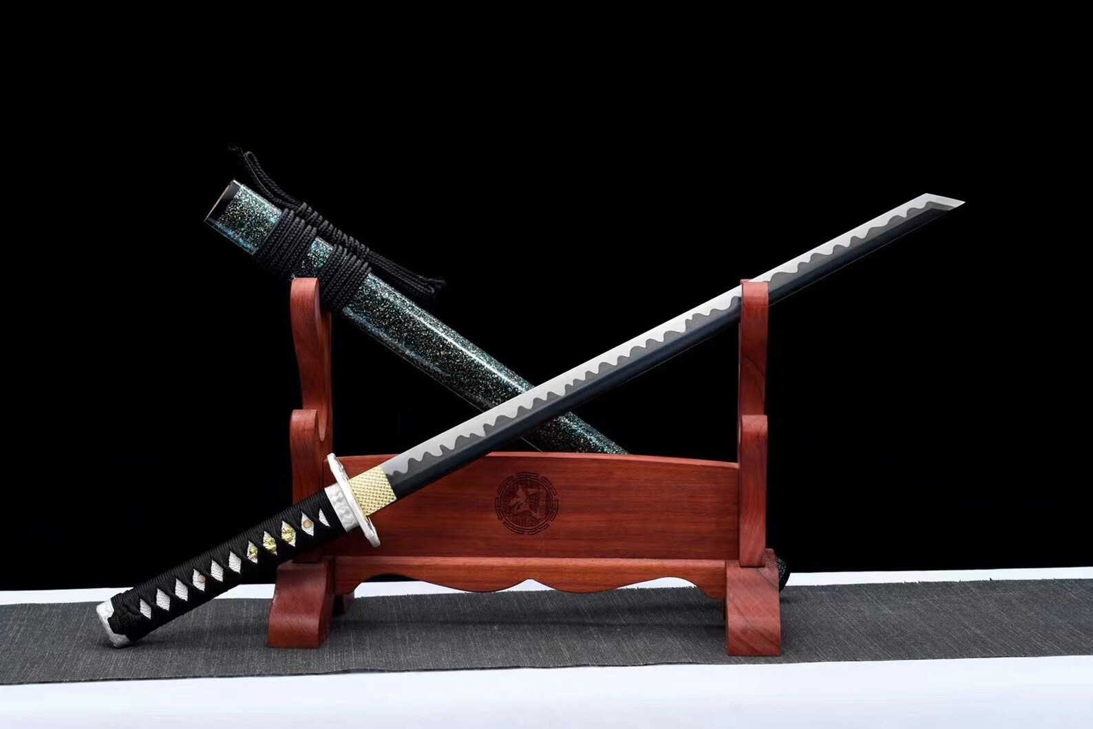 Japanese Samurai Straight Sword Medium Hand-forged Katana 1090 Steel - Etsy