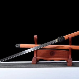 Quan Tang Samurai Straight Sword Hand-forged Samurai Sword T10 Steel ...