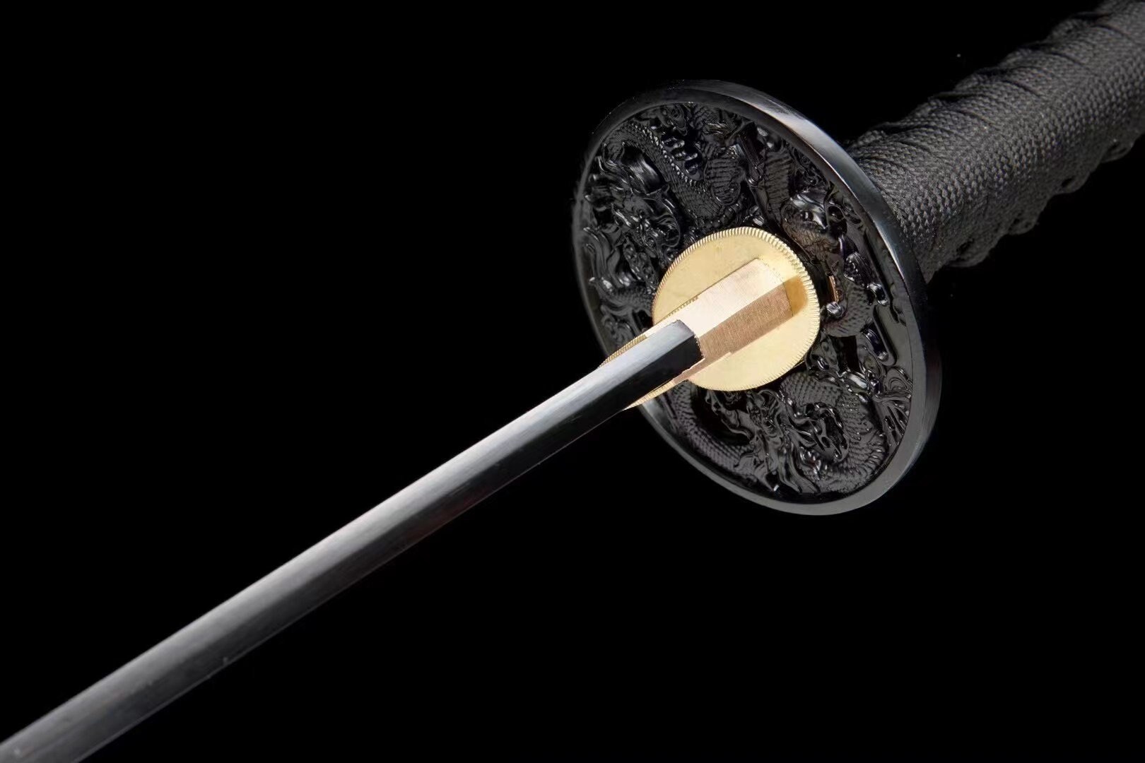 All Tang Handmade Japanese Samurai Sword Black Blade Katana - Etsy