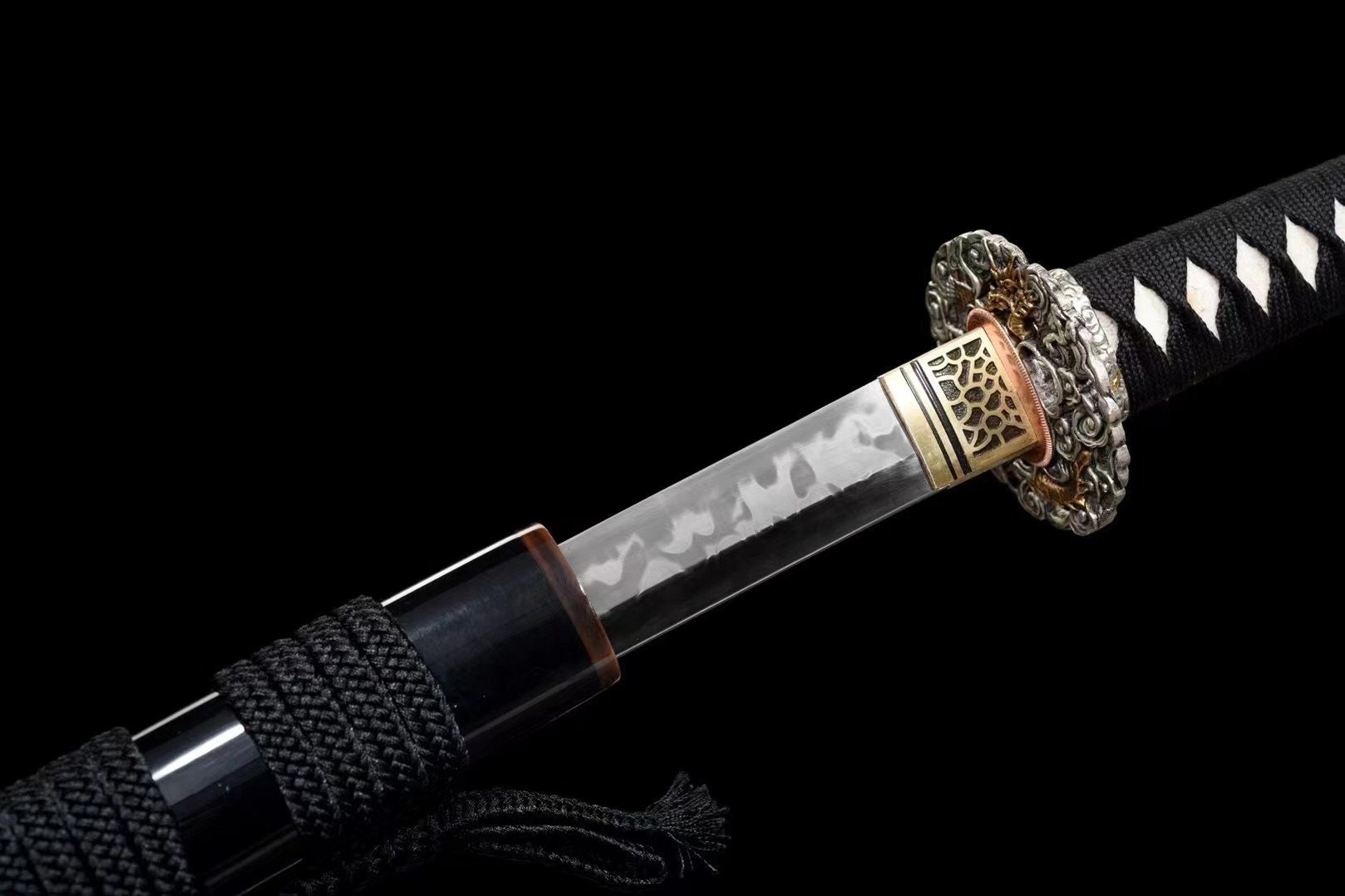 High-end Japanese Martial Arts Sword All Tang Blades Gilt Accessories ...