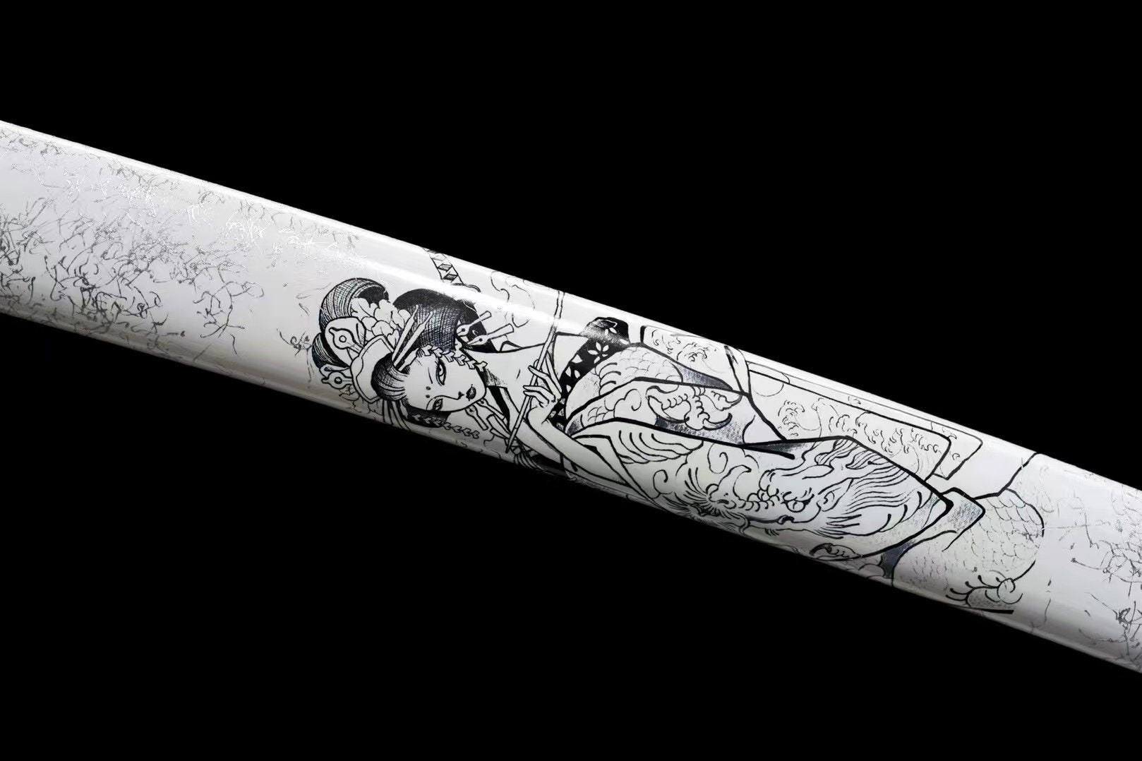 Hand Forged Japanese Sword Full Tangatana 1045 Steel Katana White Knife ...