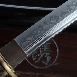 Hand-forged Short Samurai Sword Wakizashi Katana Sword T10 Steel Clay ...
