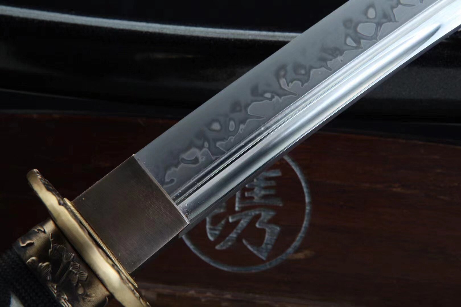 Hand-forged Short Samurai Sword Wakizashi Katana Sword T10 Steel Clay ...
