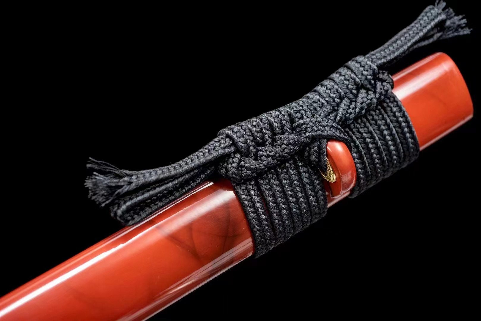 Hand-forged Japanese Samurai Anime Sword Full Tang Roasted Blue Katana ...