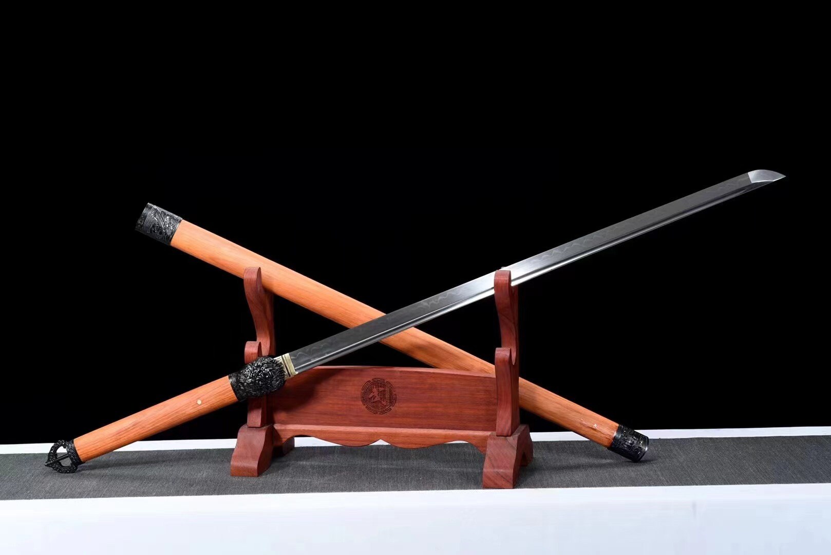 Quan Tang Samurai Straight Sword Hand-forged Samurai Sword T10 Steel ...