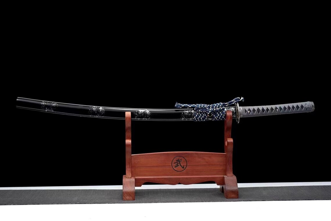 Hand-forged Japanese Samurai Straight Sword Quan Tang High Manganese ...