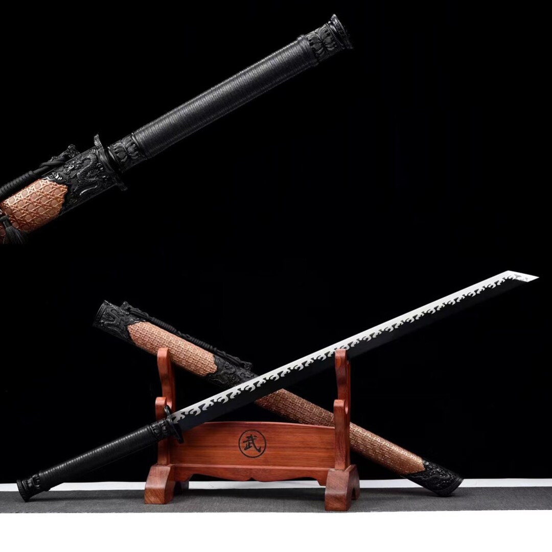 Hand-forged Japanese Sword Full Tang Katana 1060 Steel Samurai Sword - Etsy