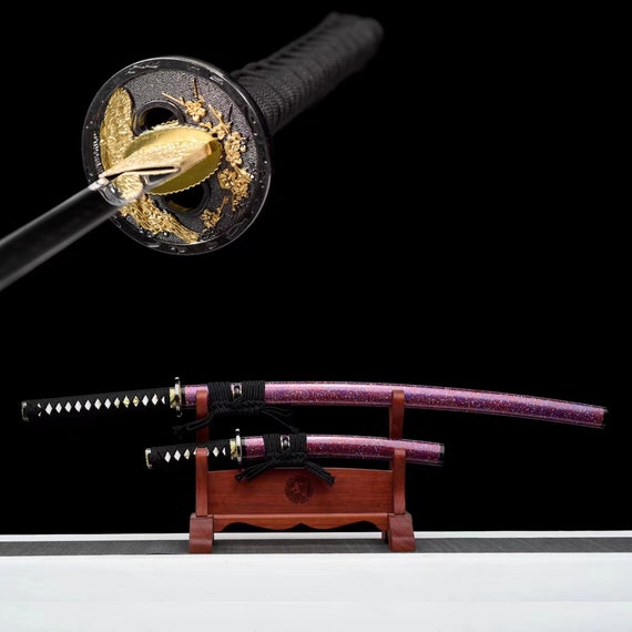 Japanese Katana Real Samurai Sword Full Tang T10 Steel - Etsy