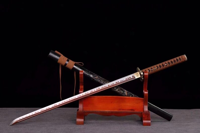 Hand-forged Japanese Samurai Straight Sword Quan Tang High | Etsy