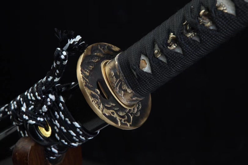 Hand-forged Short Samurai Sword Wakizashi Katana Sword T10 Steel Clay ...