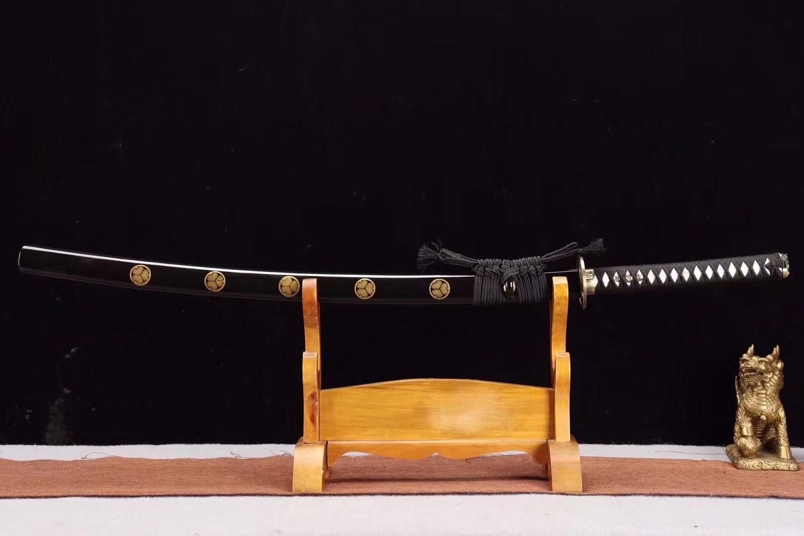 Hand-forged Japanese Sword Full Tang Katana 1060 Steel Samurai Sword ...