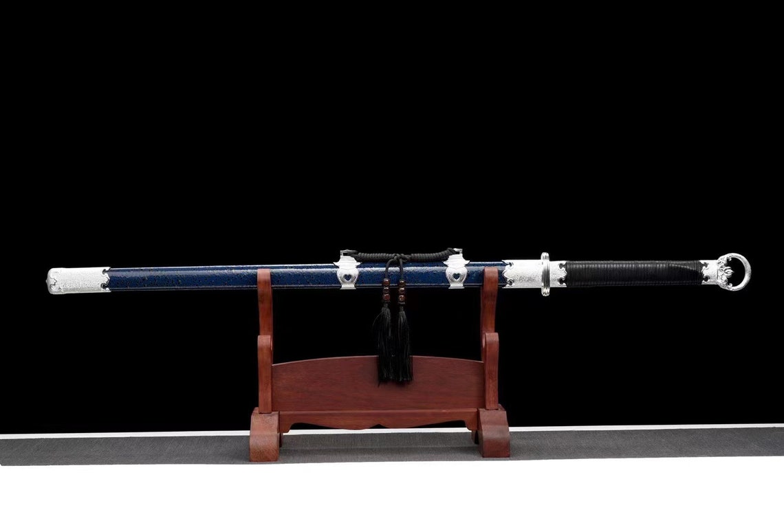 All Tang Japanese Katana Hand Forged Katana Straight Blade Damascus ...