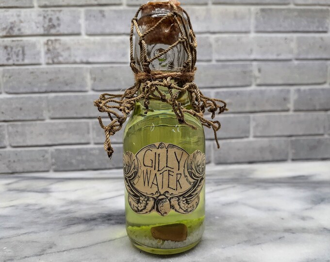Gilly Water Magical Gillywater Herbology Potion Bottle Glass Apothecary ...