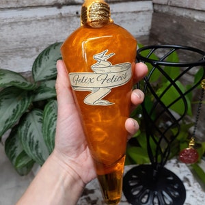 Felix Felicis Potion & Stand Liquid Luck Magic Potion Bottle Golden ...