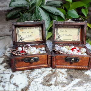 Wizarding Bank Vault Key Coins & Mini Sorcerer's Stone | Wood Trunk ...