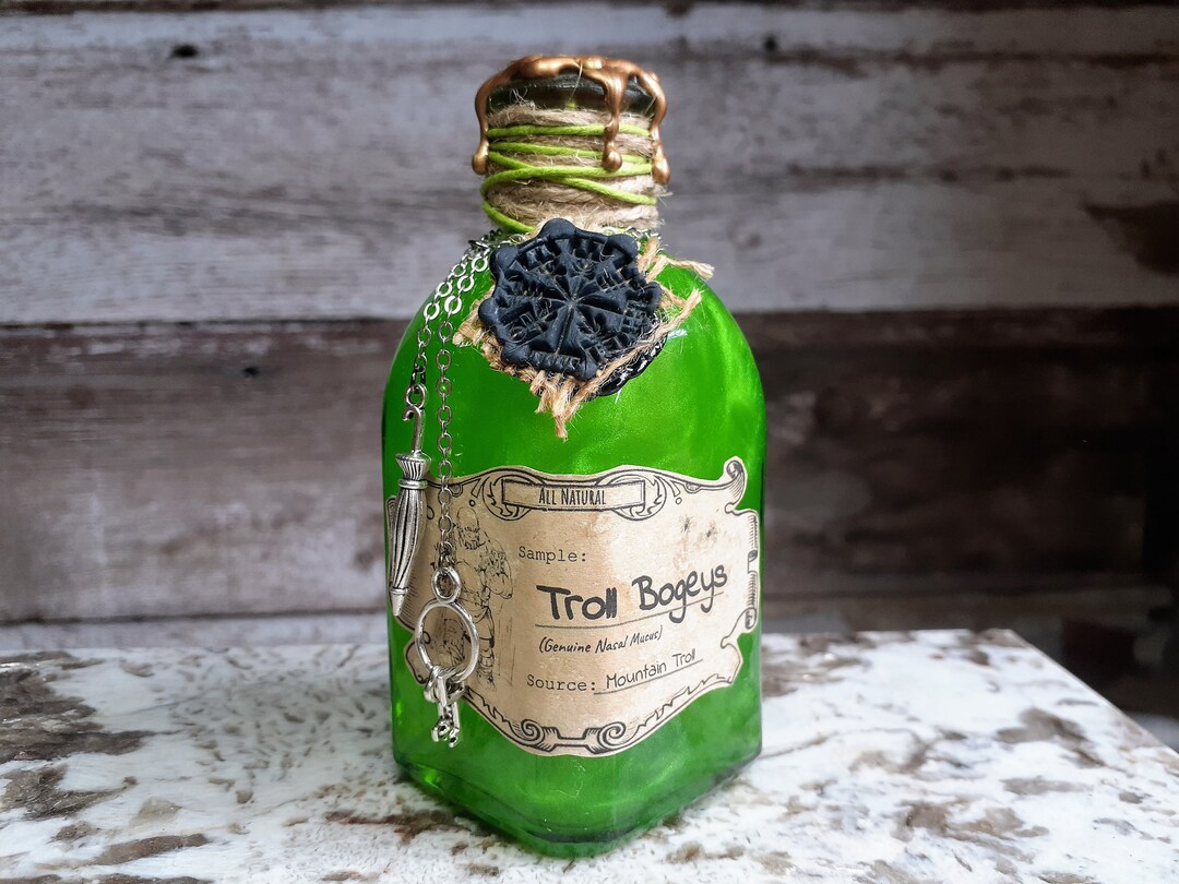 Troll Bogeys Potion Bottle Color Changing Magic Potion Glass Apothecary ...