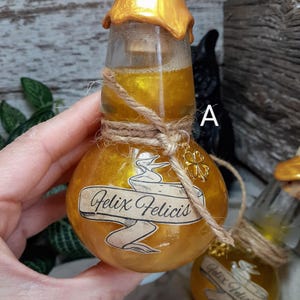 Felix Felicis One of A Kind | Liquid Luck Potion Bottles | Color ...