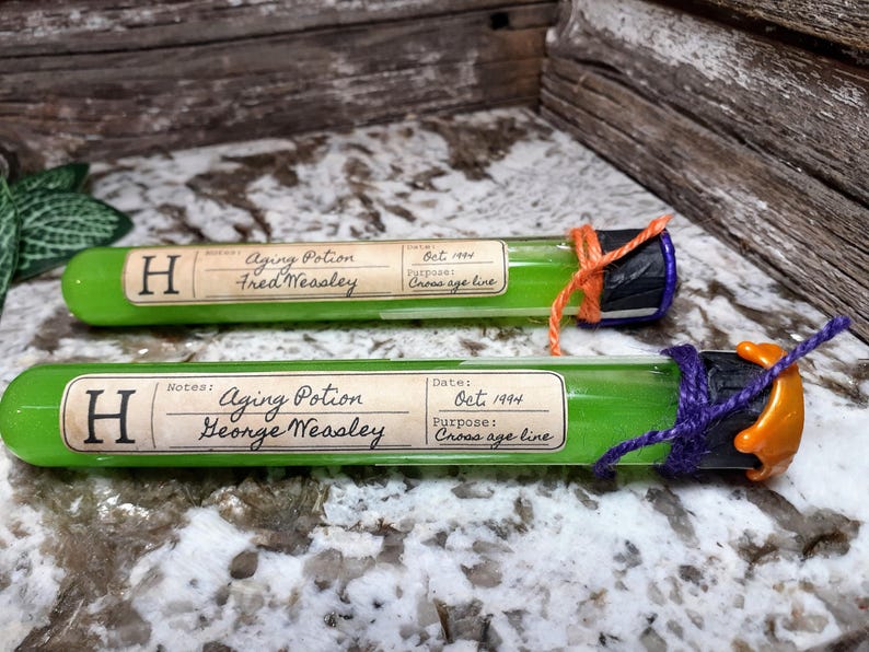 Aging Potions | Fred & George Weasley Inspired | Color Changing Glass ...