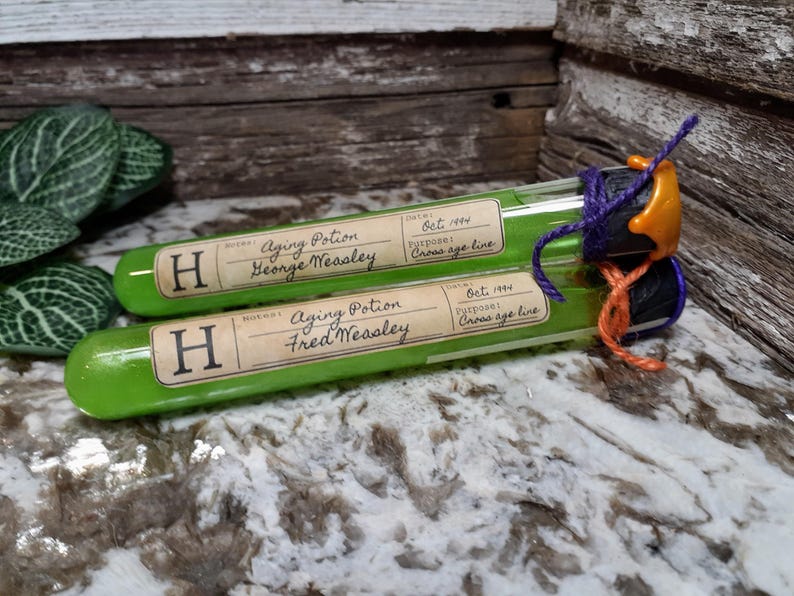 Aging Potions | Fred & George Weasley Inspired | Color Changing Glass ...