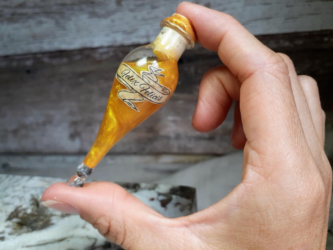 Felix Felicis Potion Liquid Luck Glass Vial Felix Felicis Necklace ...