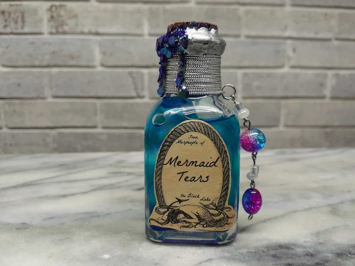 Mermaid Tears Magical Color Changing Glass Potion Apothecary - Etsy