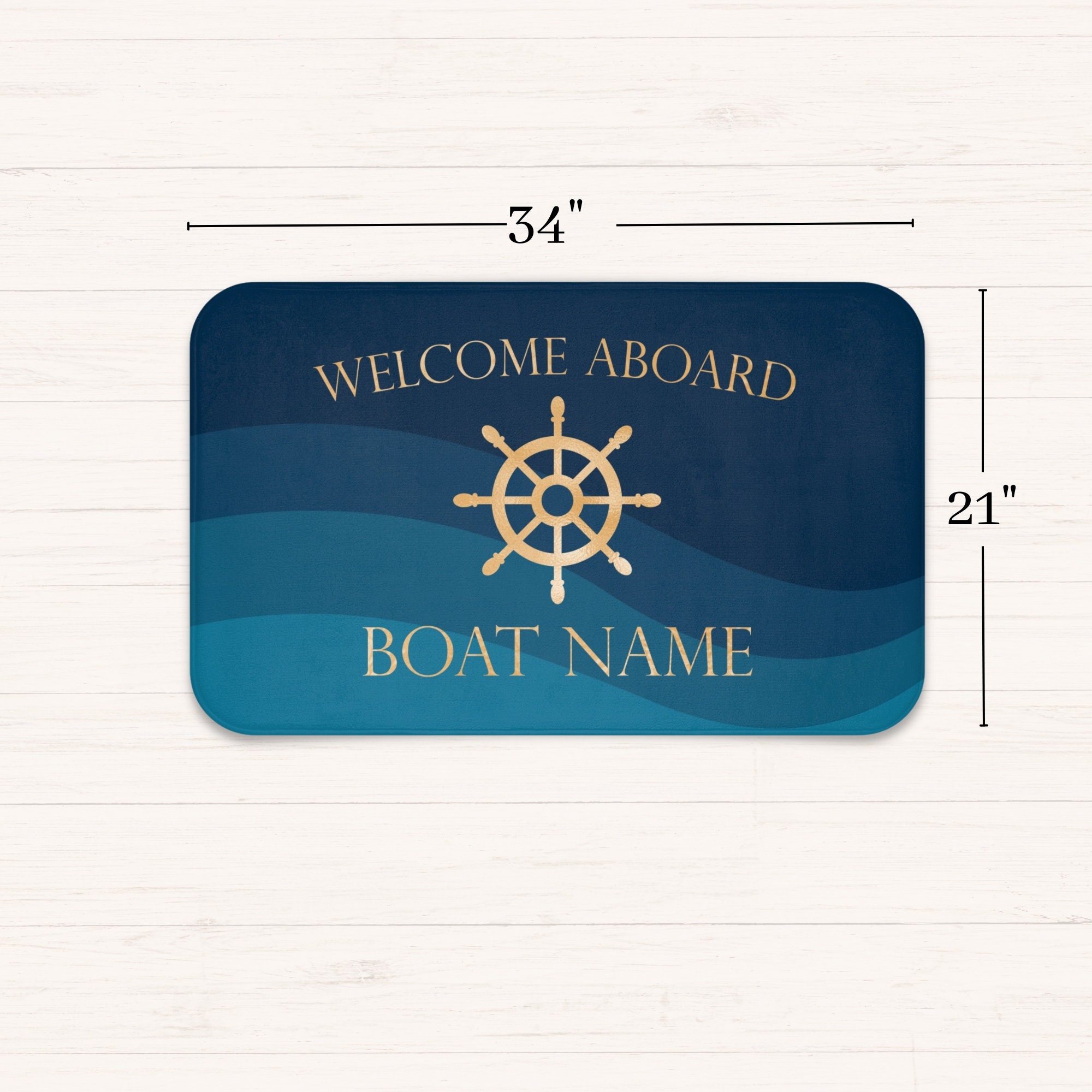 Boat Mat, Personalized Boat Gifts, Boat Accessories, Nautical Bath Mat ...