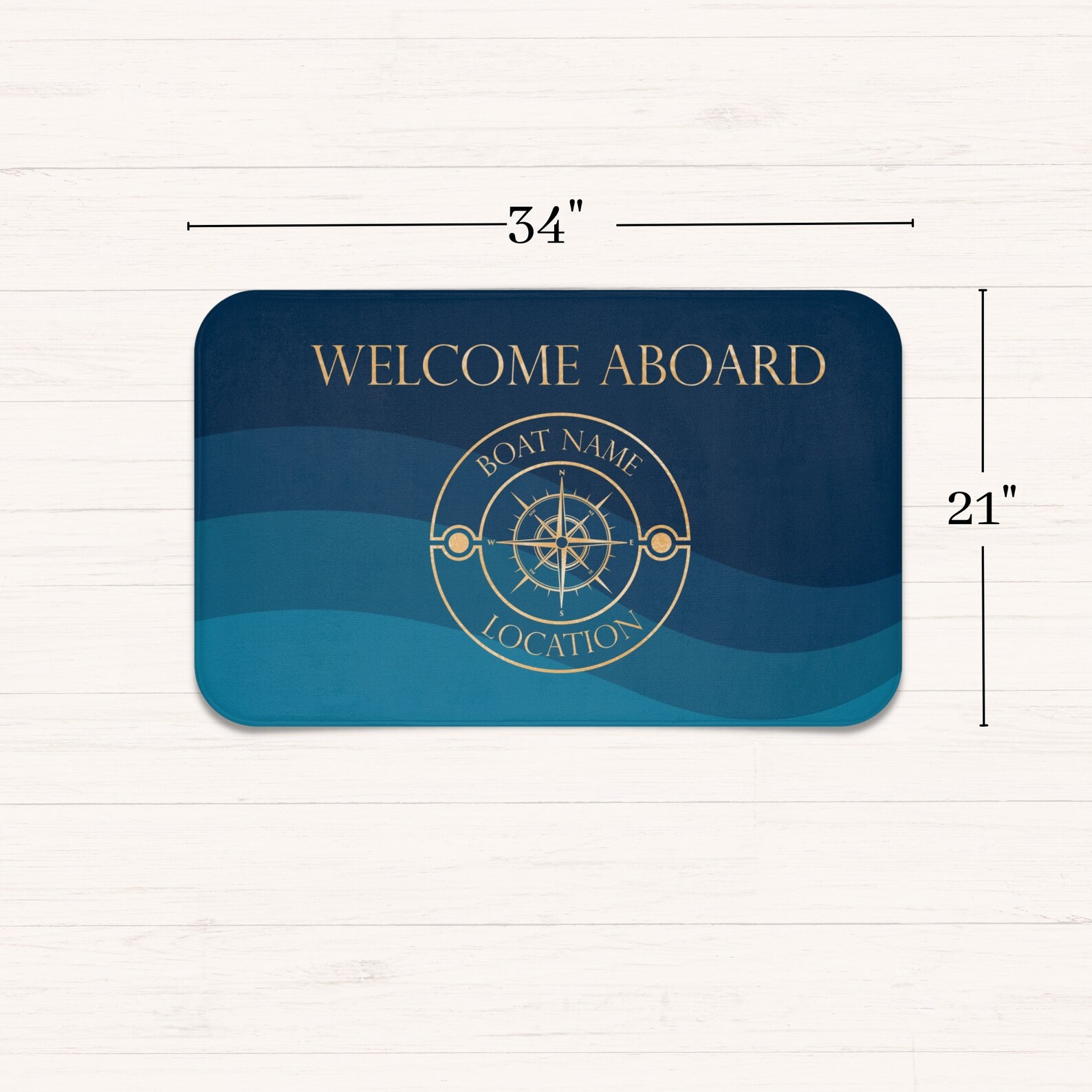 Boat Mat, Personalized Boat Gifts, Boat Accessories, Nautical Bath Mat ...