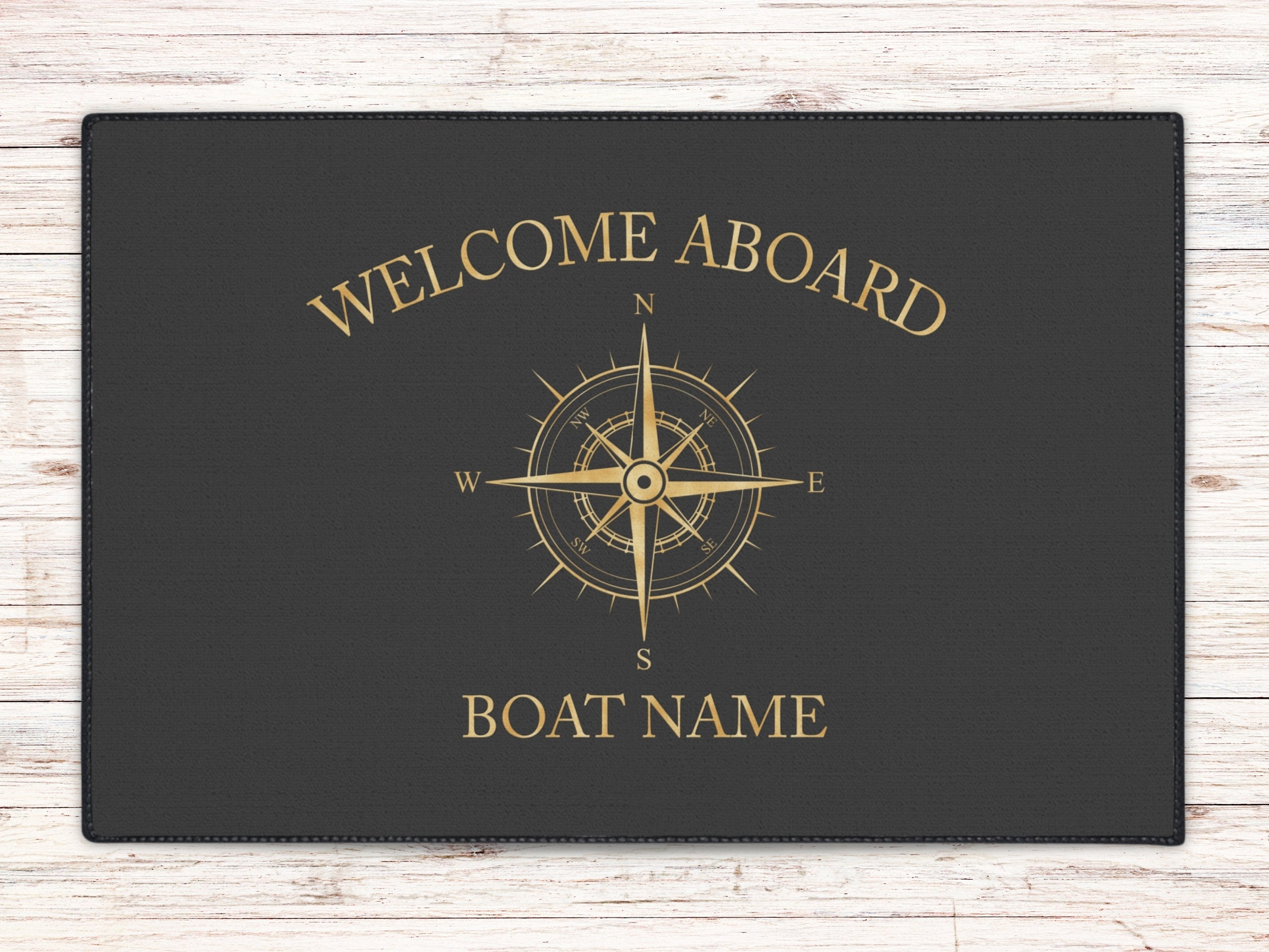 Boat Owner Heavy Duty Floor Mat, Custom Welcome Mat, Personalized Boat ...