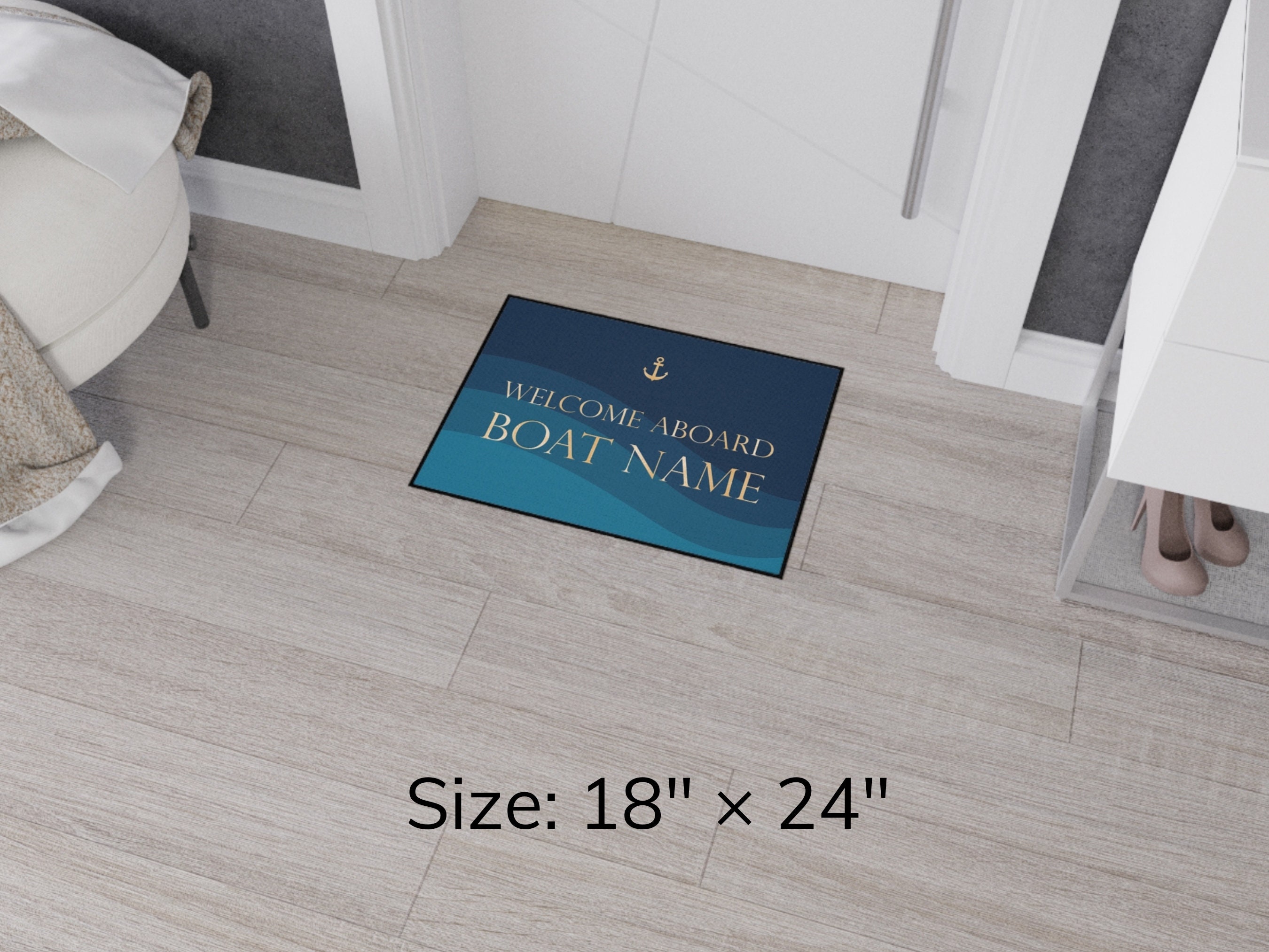 Boat Welcome Aboard Mat, Outdoor Heavy Duty Mat, Boat Owner Welcome Mat ...