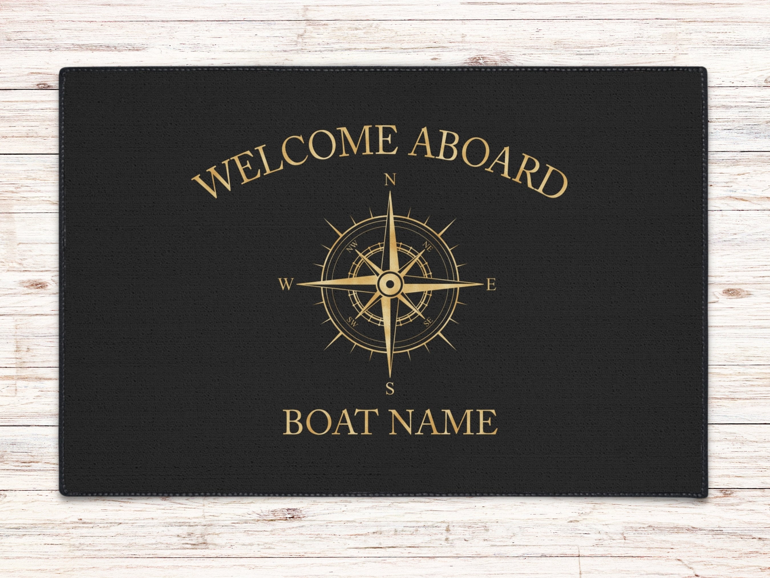 Boat Owner Heavy Duty Floor Mat, Custom Welcome Mat, Personalized Boat ...