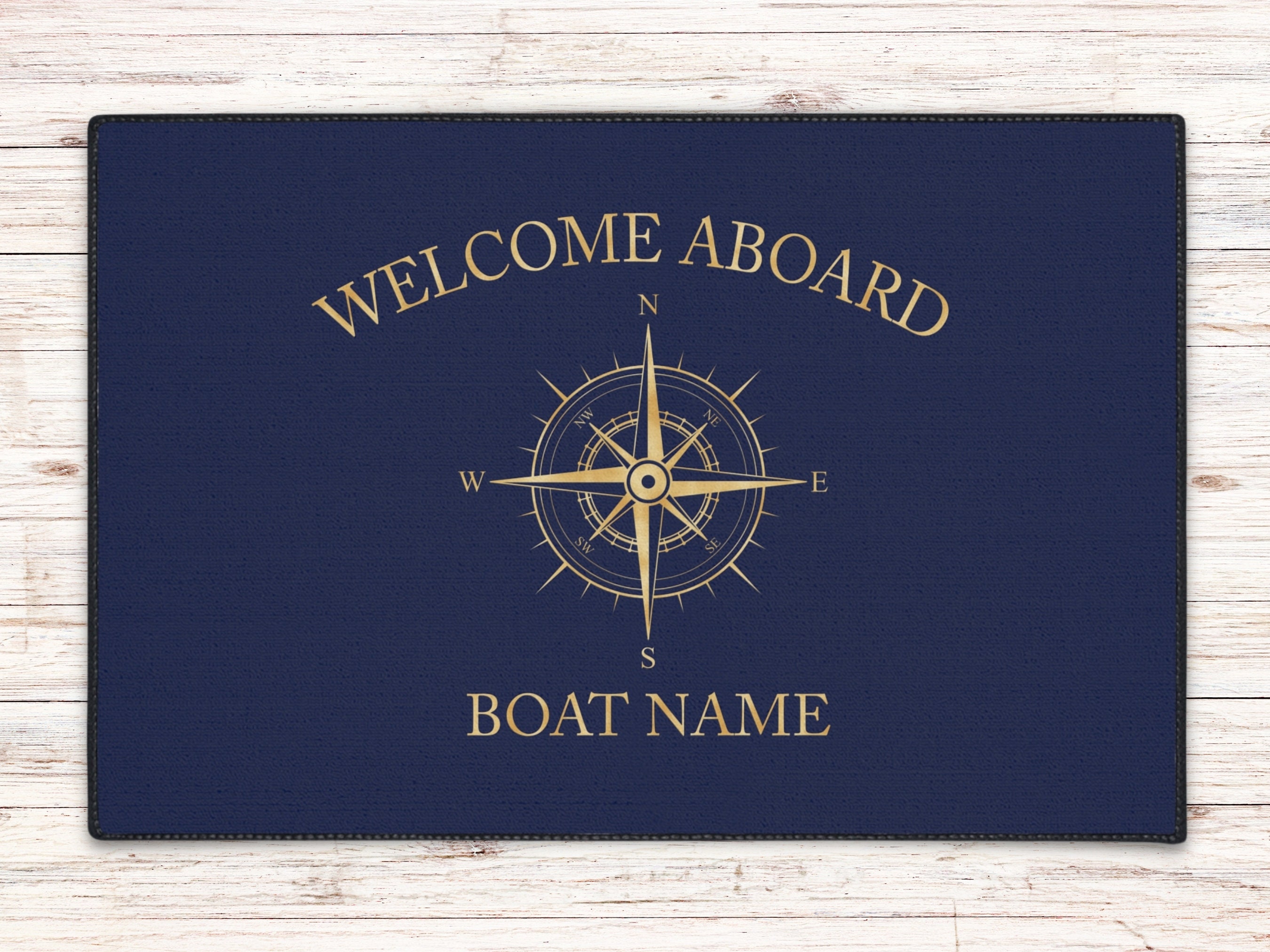Boat Owner Heavy Duty Floor Mat, Custom Welcome Mat, Personalized Boat ...
