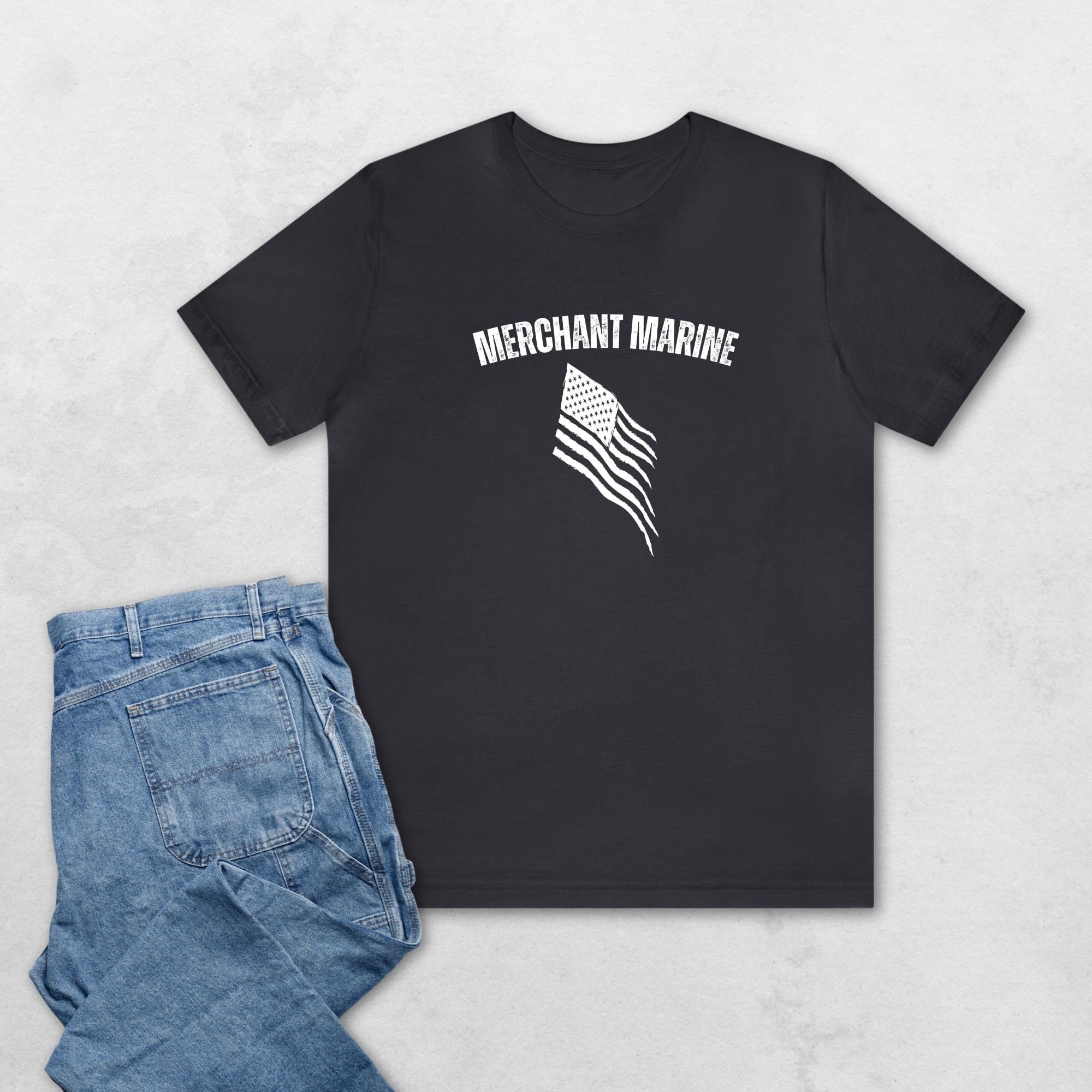 Merchant Marine T-shirt, American Flag Merchant Mariner Shirt, Tee ...