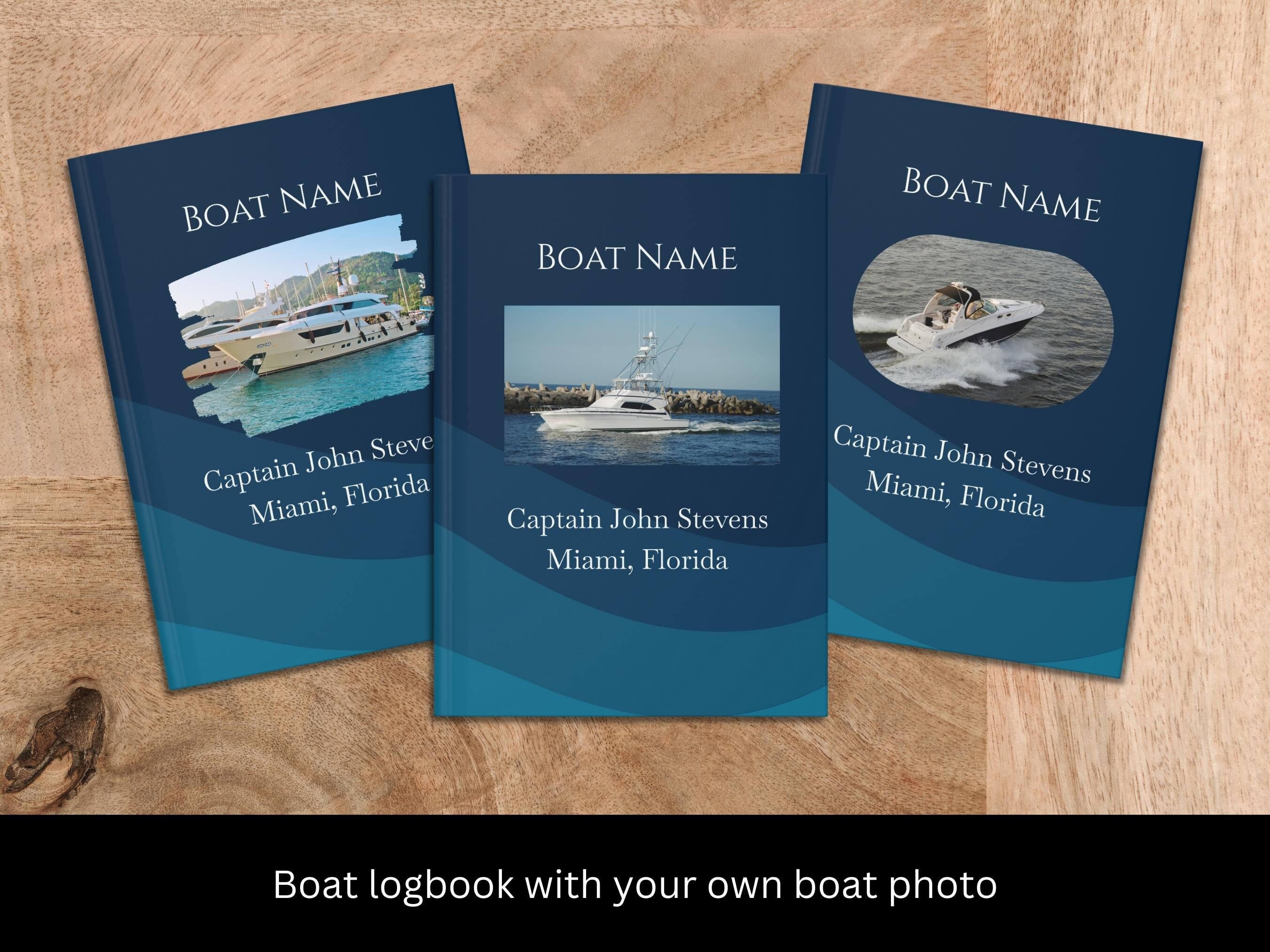 Boat Logbook With Your Own Custom Boat Photo, Captain Log Book ...
