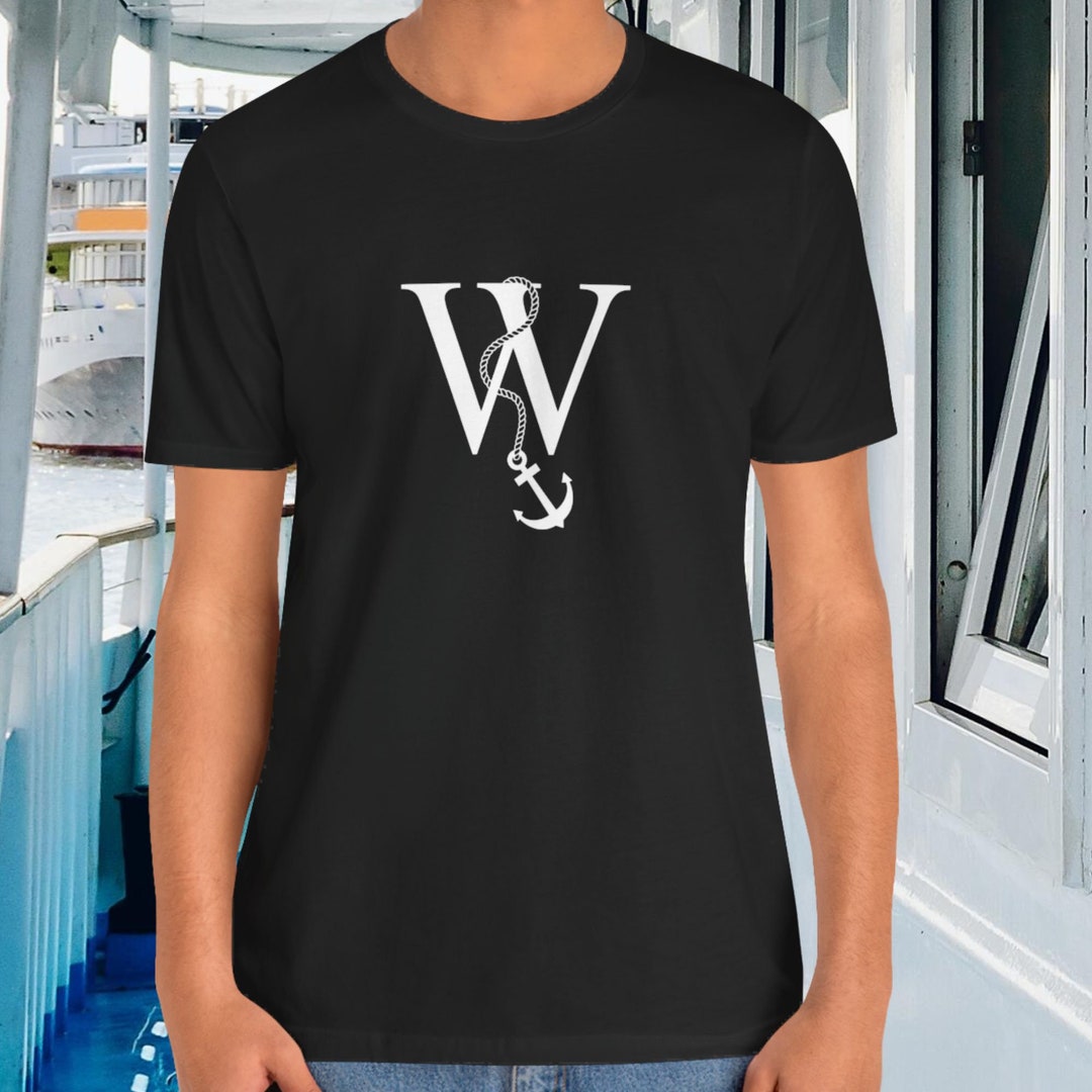 Personalized Nautical Anchor Monogram T-shirt, Custom Nautical Shirt ...