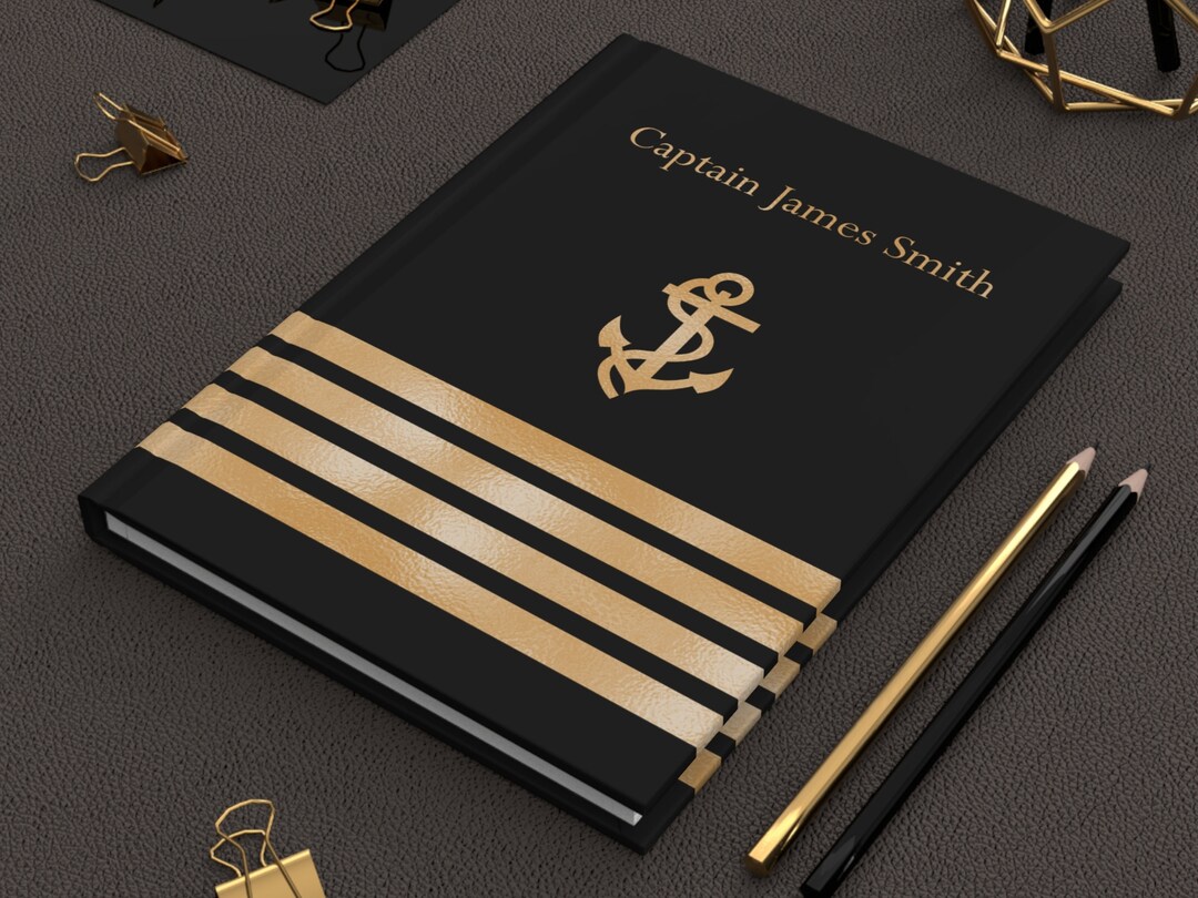 Ship Captain Journal, Hardcover Journal Matte, Customizable Nautical ...