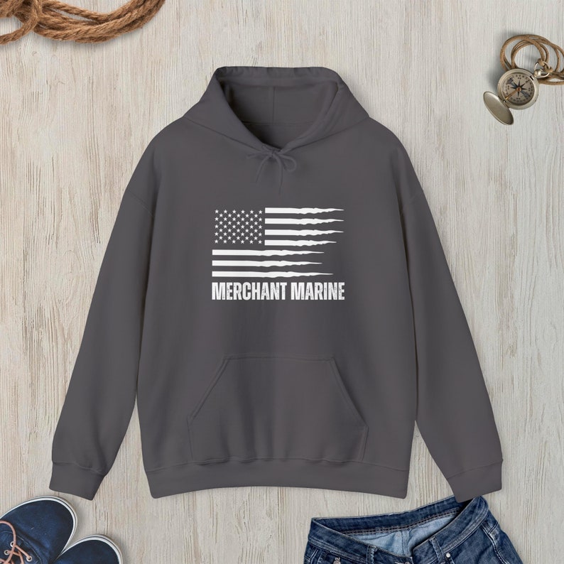 Merchant Marine Hoodie, Merchant Mariner Hooded Sweatshirt, American ...