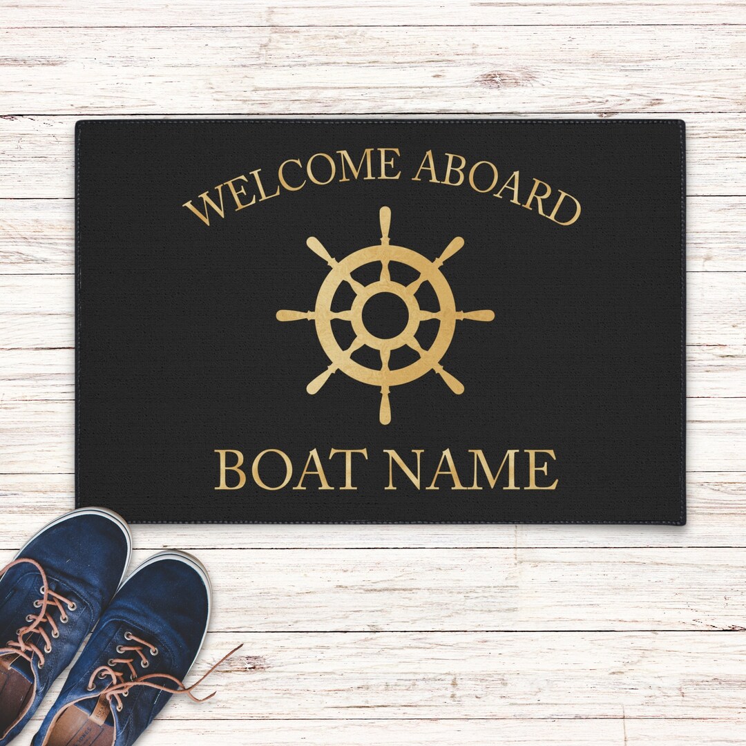 Boat Owner Heavy Duty Floor Mat, Boat Welcome Mat, Boating Floor Mat ...