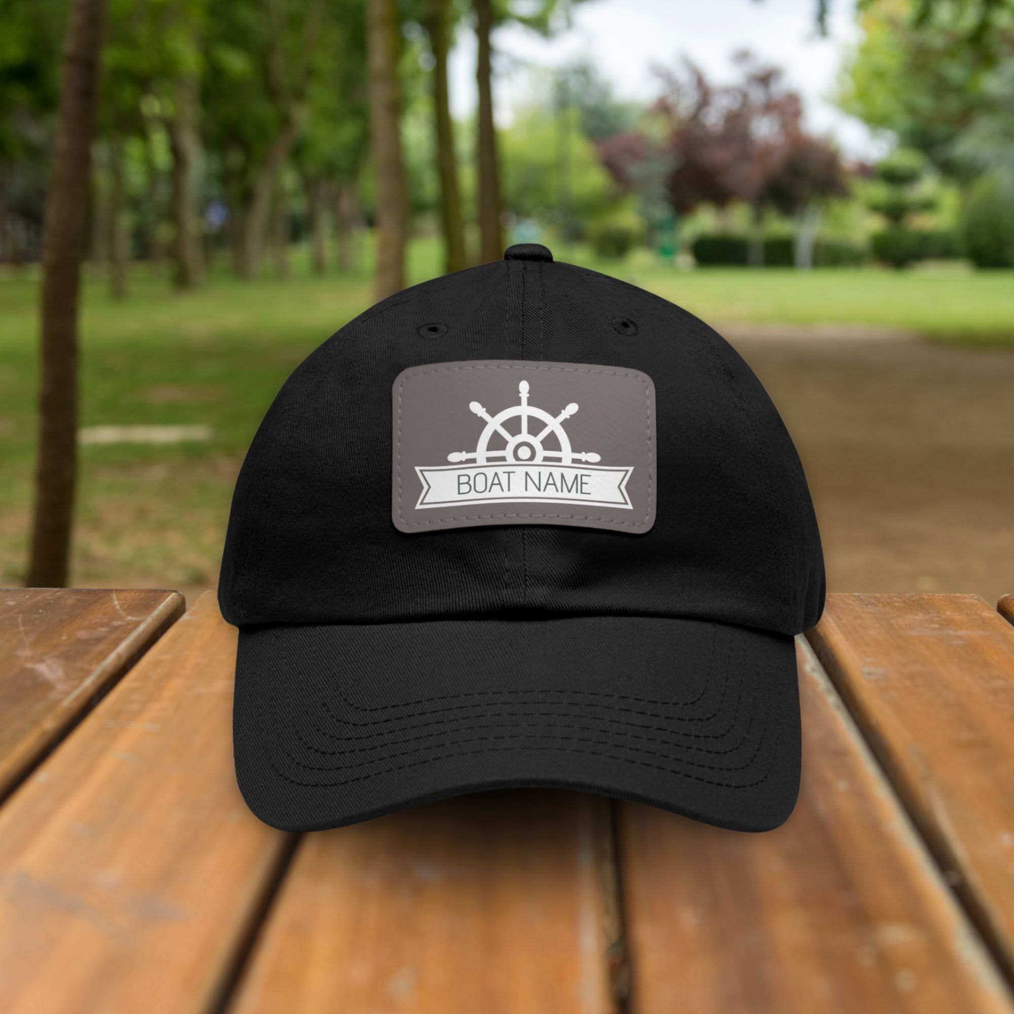 Boat Name Dad Hat With Ship Wheel, Personalized Baseball Cap for Boat ...