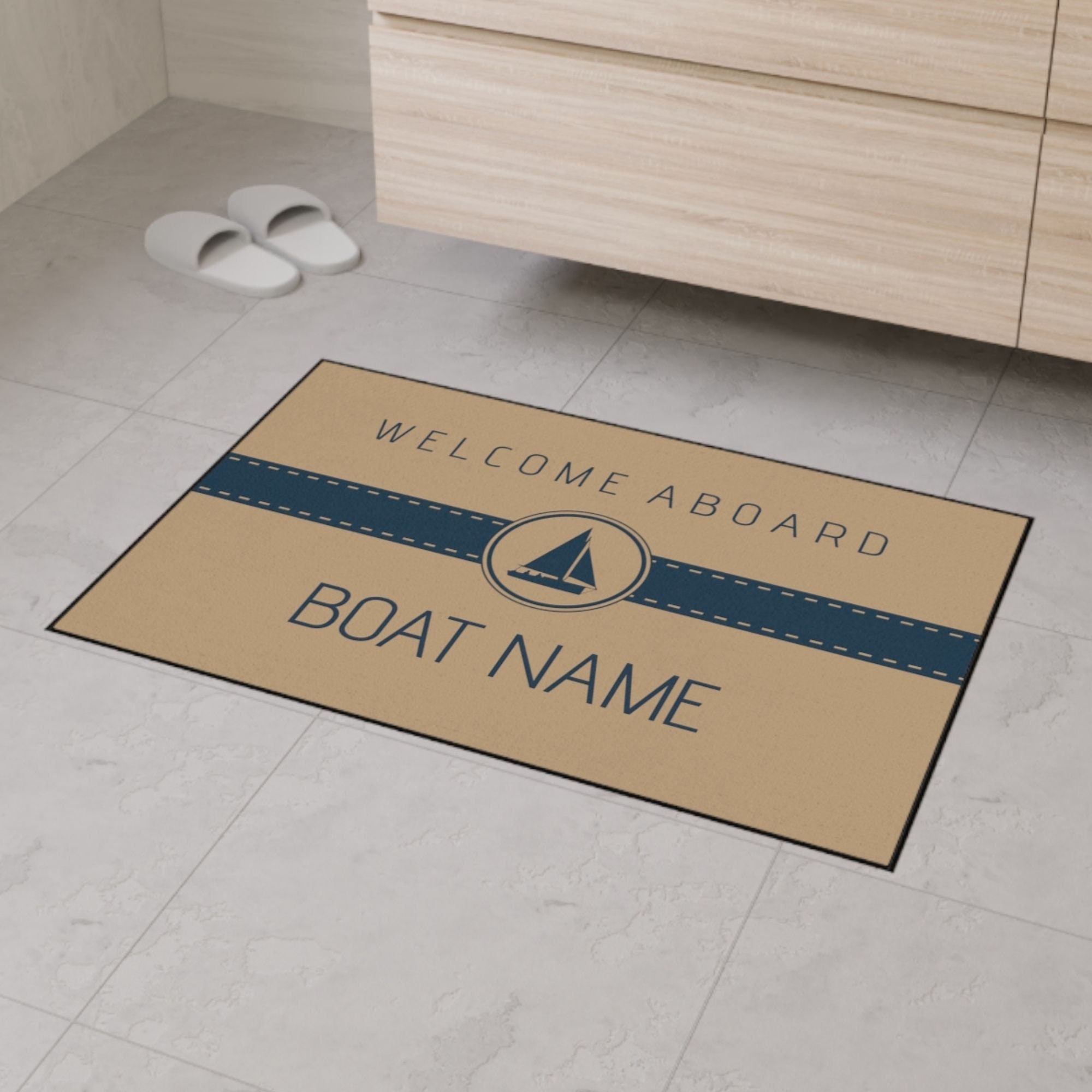 Welcome Boat Mat, Personalized Heavy Duty Outdoor Mat for Boat and ...
