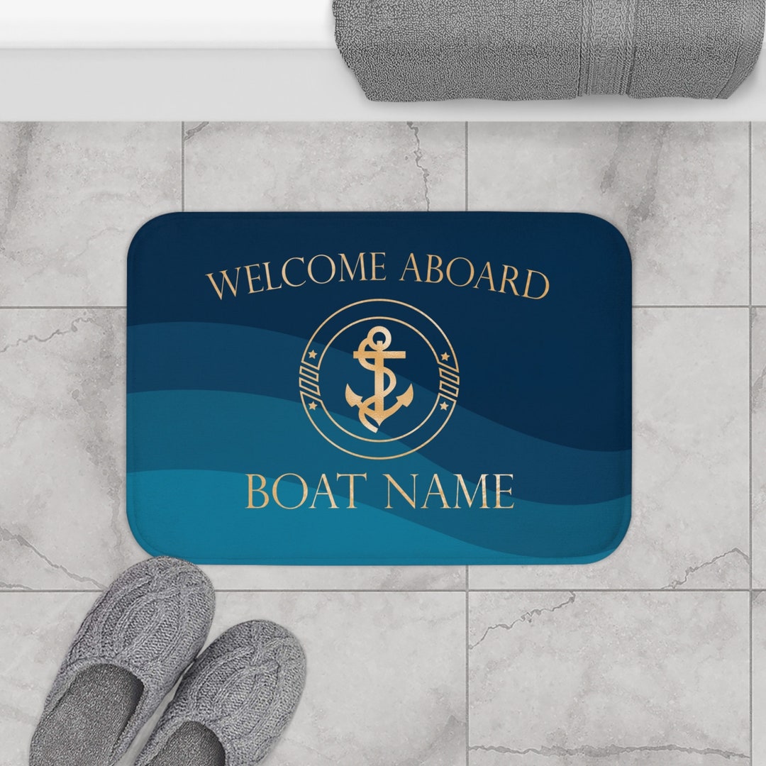 Personalized Indoor Mat for Boat, Custom Welcome Mat, Personalized Boat ...