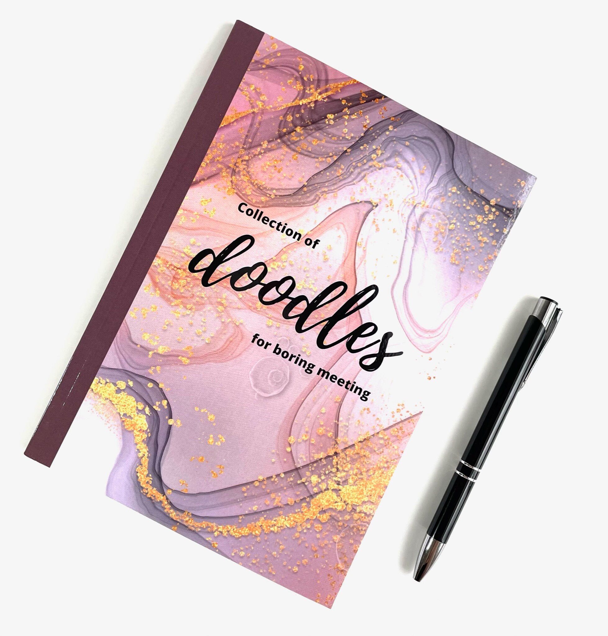 Collection of Doodles for Boring Meetings 100 Pages 6x9 Funny Notebook ...