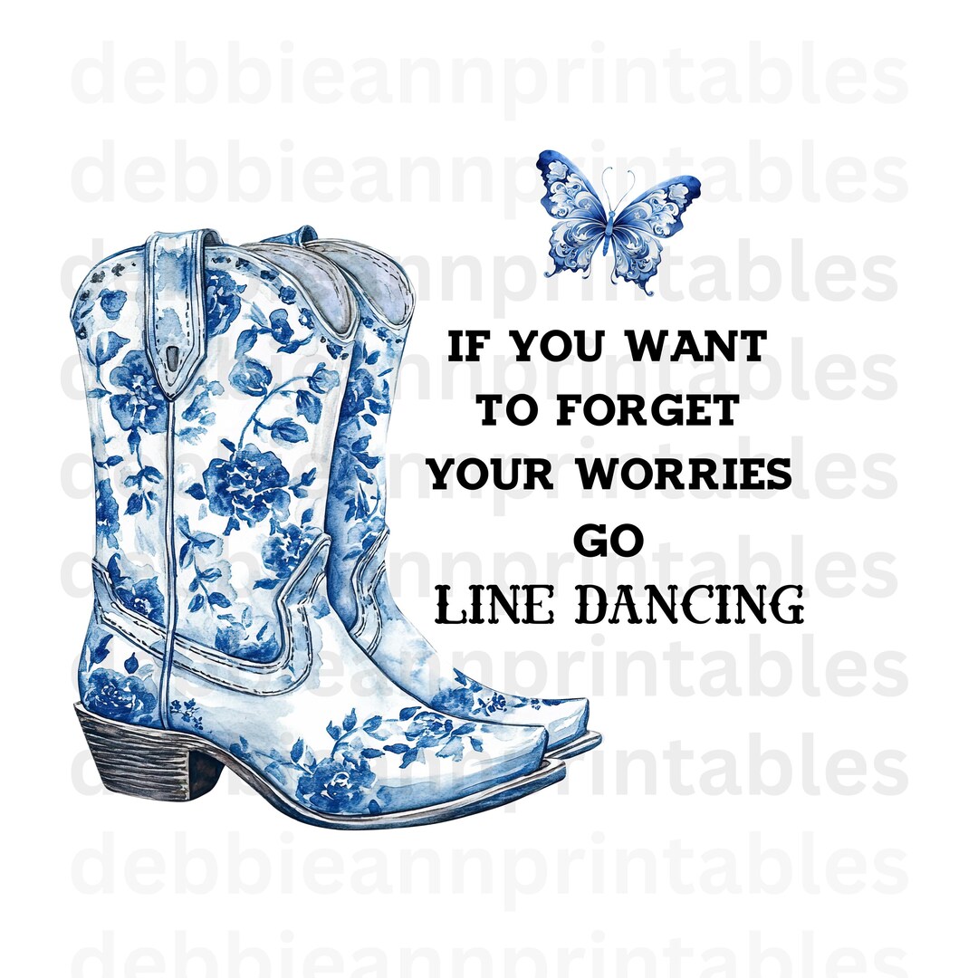 Line Dance Png, Positive Line Dance Quote Png, Line Dancer Gift Ideas ...