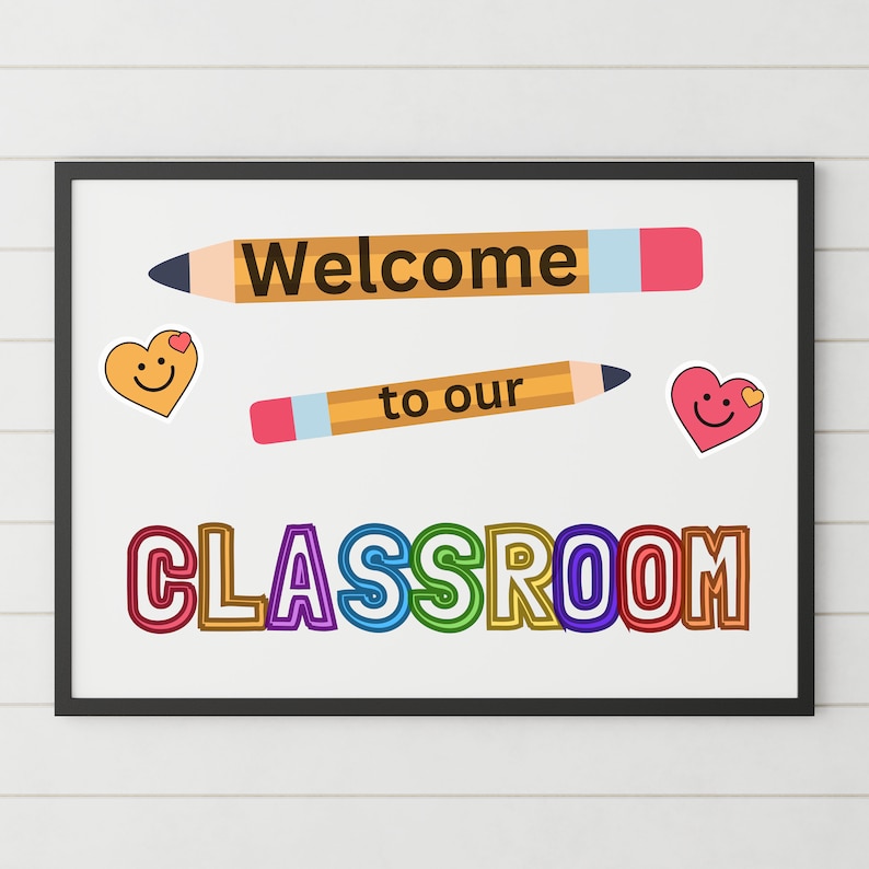 Welcome to Our Classroom Png, Classroom Decor Png, Welcome Sign for ...