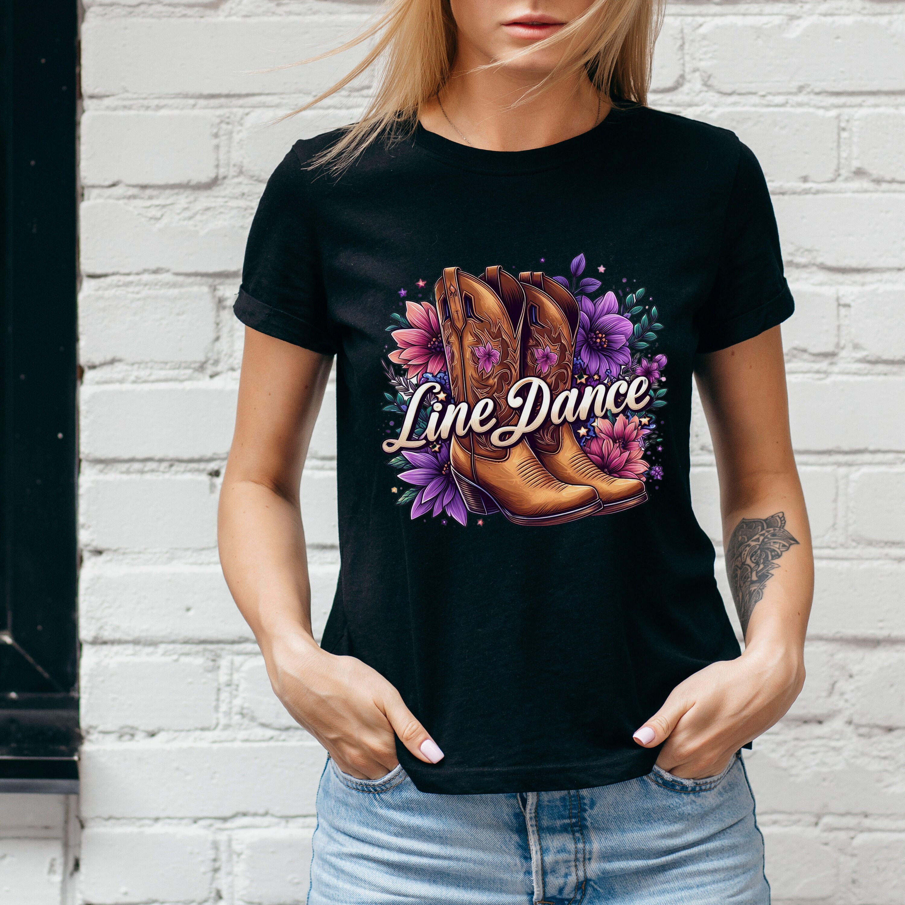 Line Dance PNG File, Line Dancer Png, Western Design, Cowgirl Boots ...