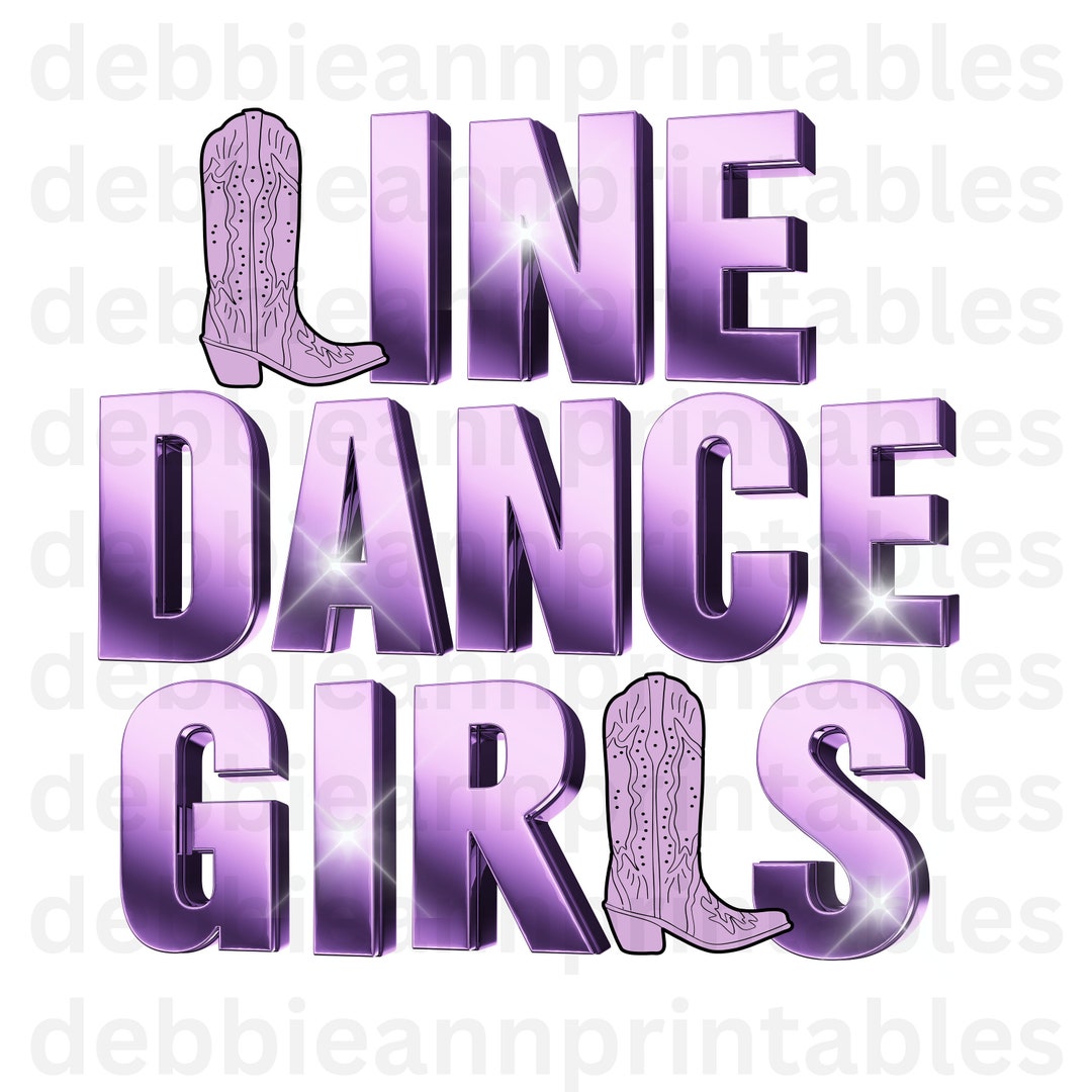 Line Dance Girls PNG, Line Dancing Png File, Western Design Png ...