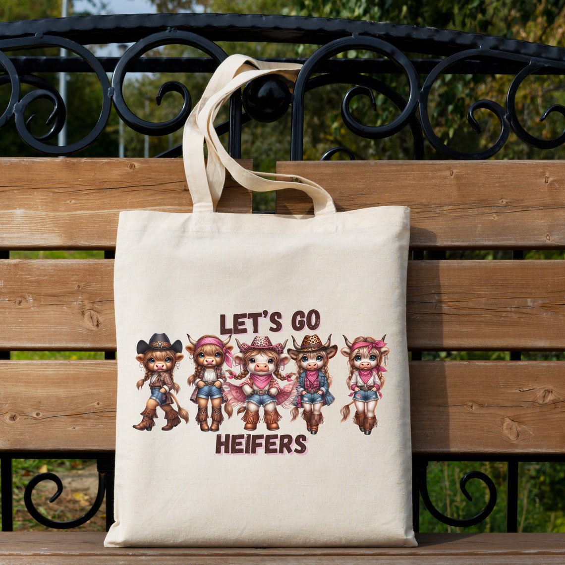 Lets Go Heifers PNG, Cute Heifers Design Png, Highland Cow Lover Png ...
