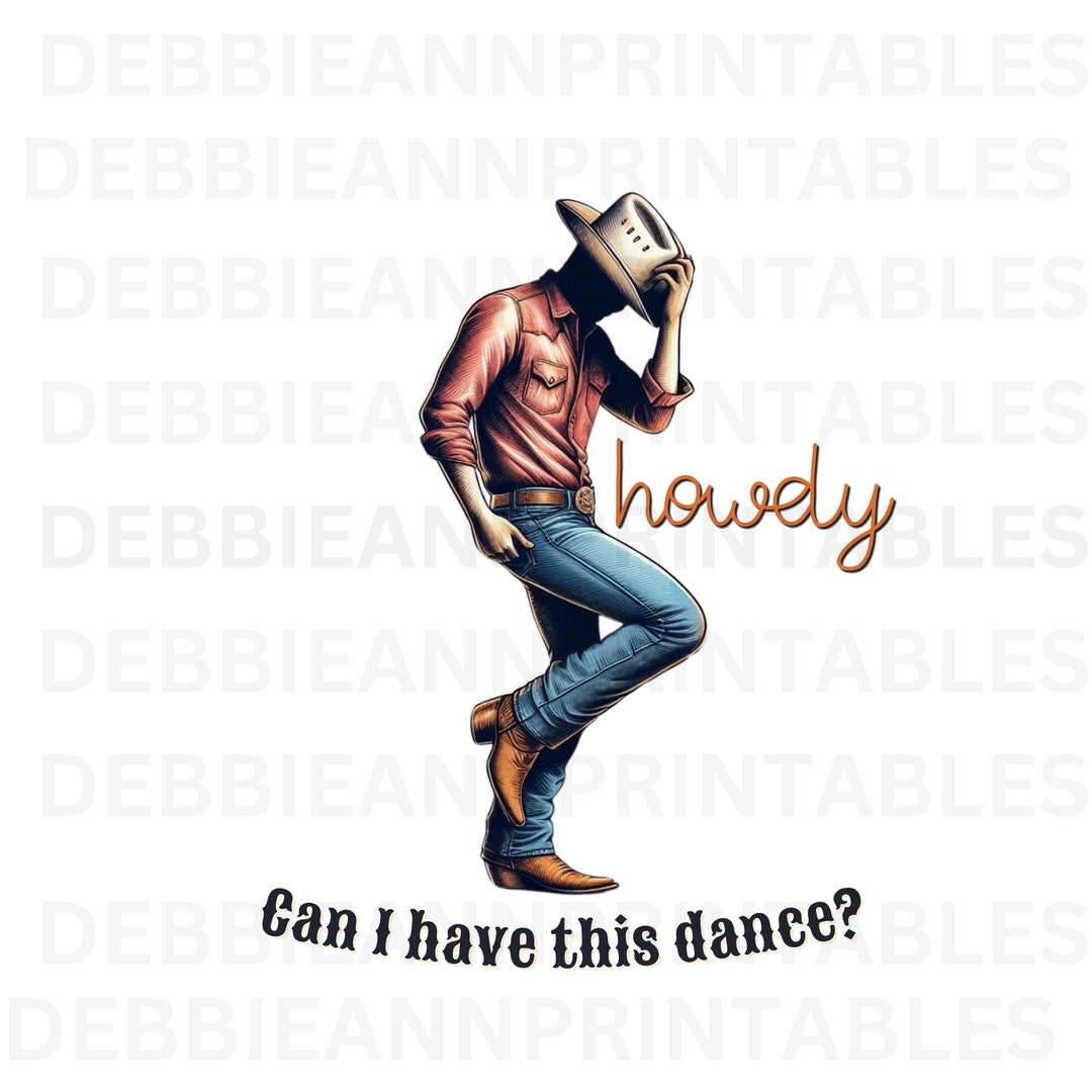 Cowboy Howdy, Can I Have This Dance PNG, Line Dance Png, Western ...