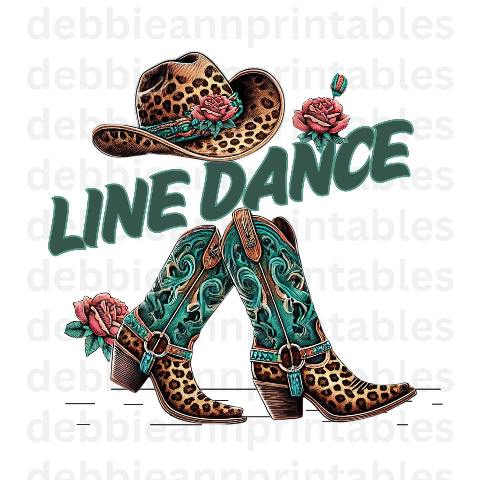 Line Dance PNG File, Line Dancer Png, Western Design, Cowgirl Boots ...