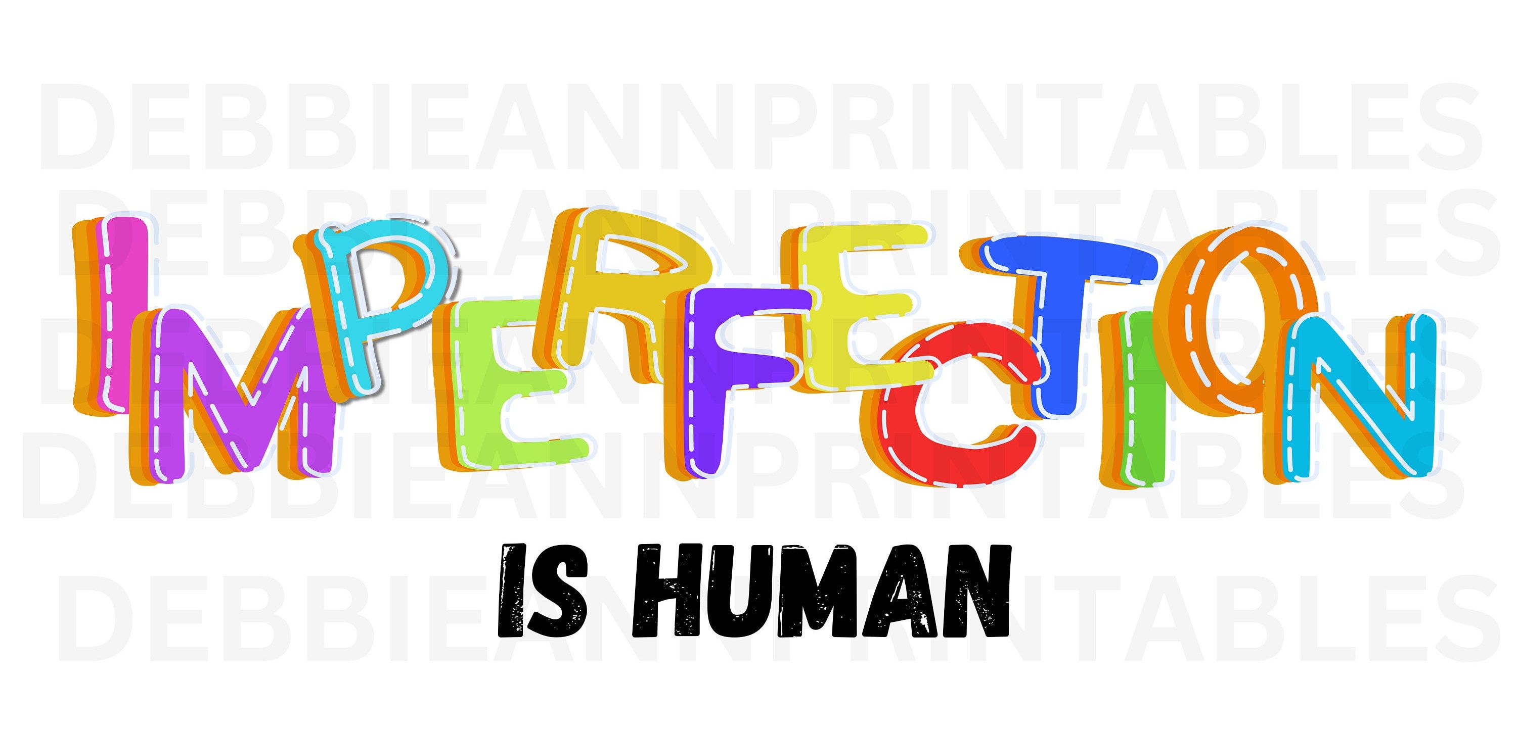 Imperfection is Human PNG, Positive Quote, Mental Health Png, Self Love ...