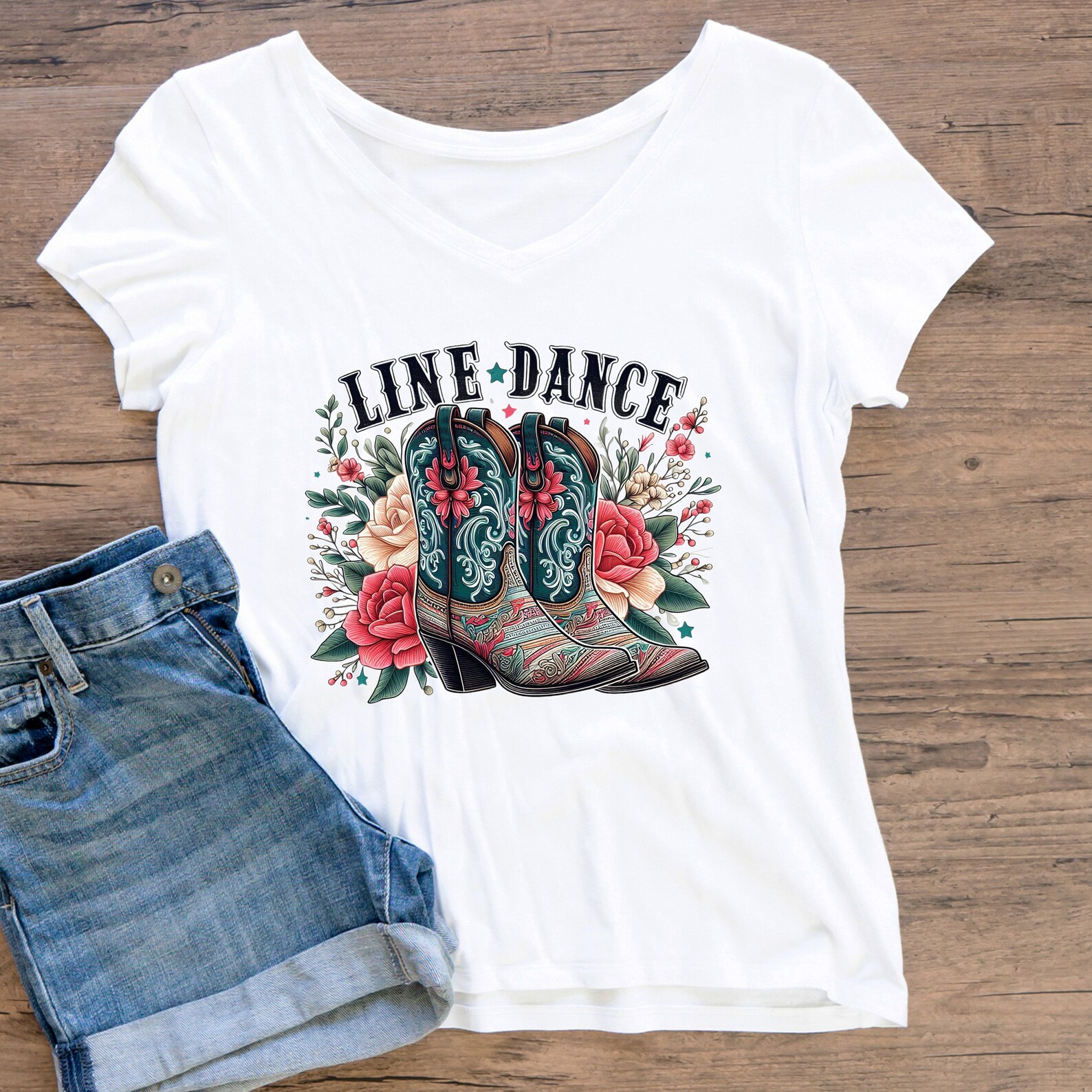 Line Dance PNG File, Line Dancer Png, Western Design, Cowgirl Boots ...